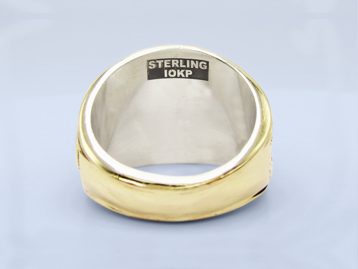 US Air Force Ring 1979 USNA Sterling 10KP Gold Plated - Etsy