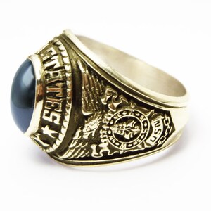 US Navy Ring , USN , Sterling 10KP Gold Plated , Army , Gift , Military ...