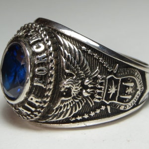US Air Force Ring Sterling Silver 925 Gift Great - Etsy