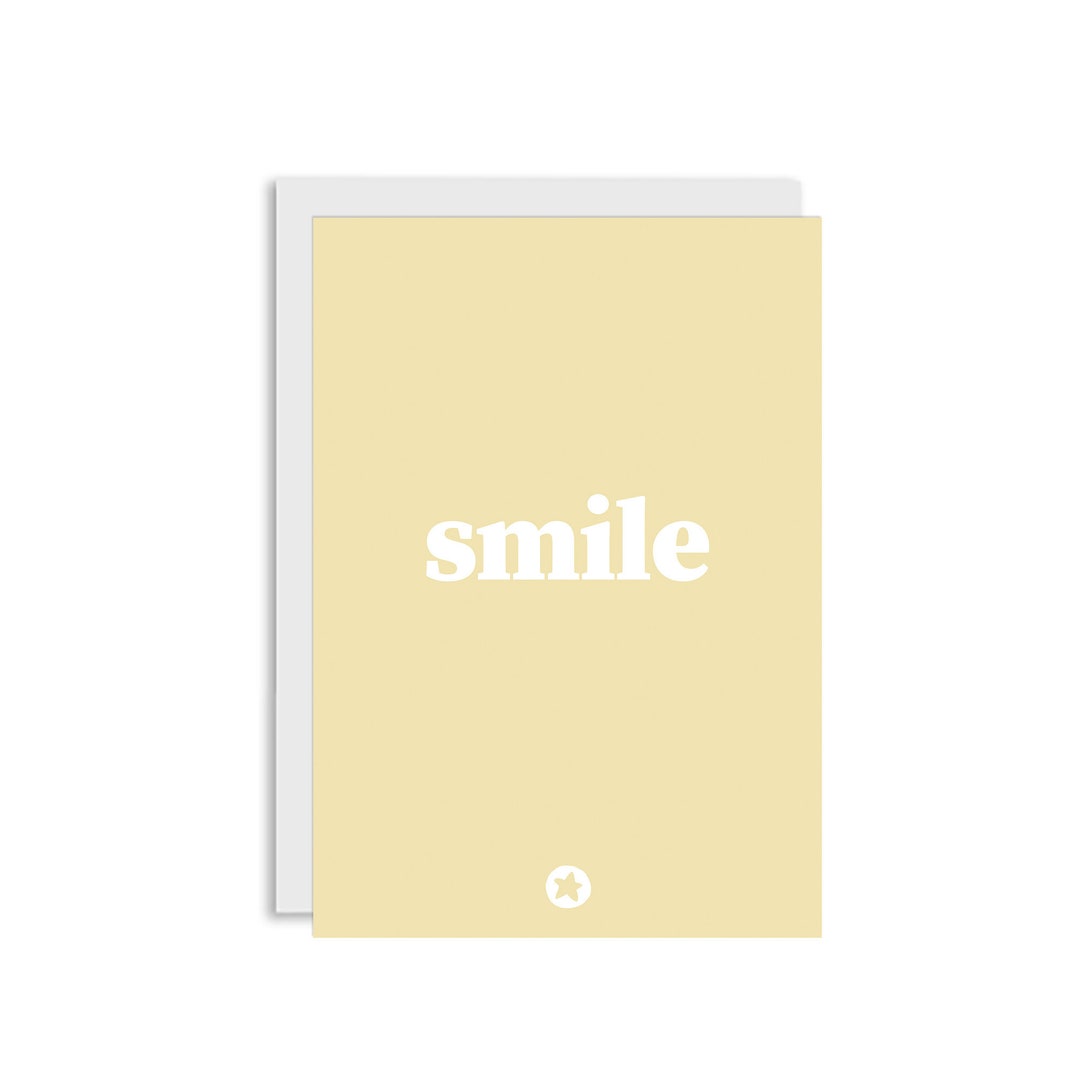 Smile Greeting Card - Etsy