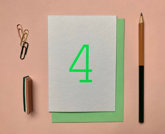 Happy 4th Birthday card Birthday Card Childrens birthday | Etsy