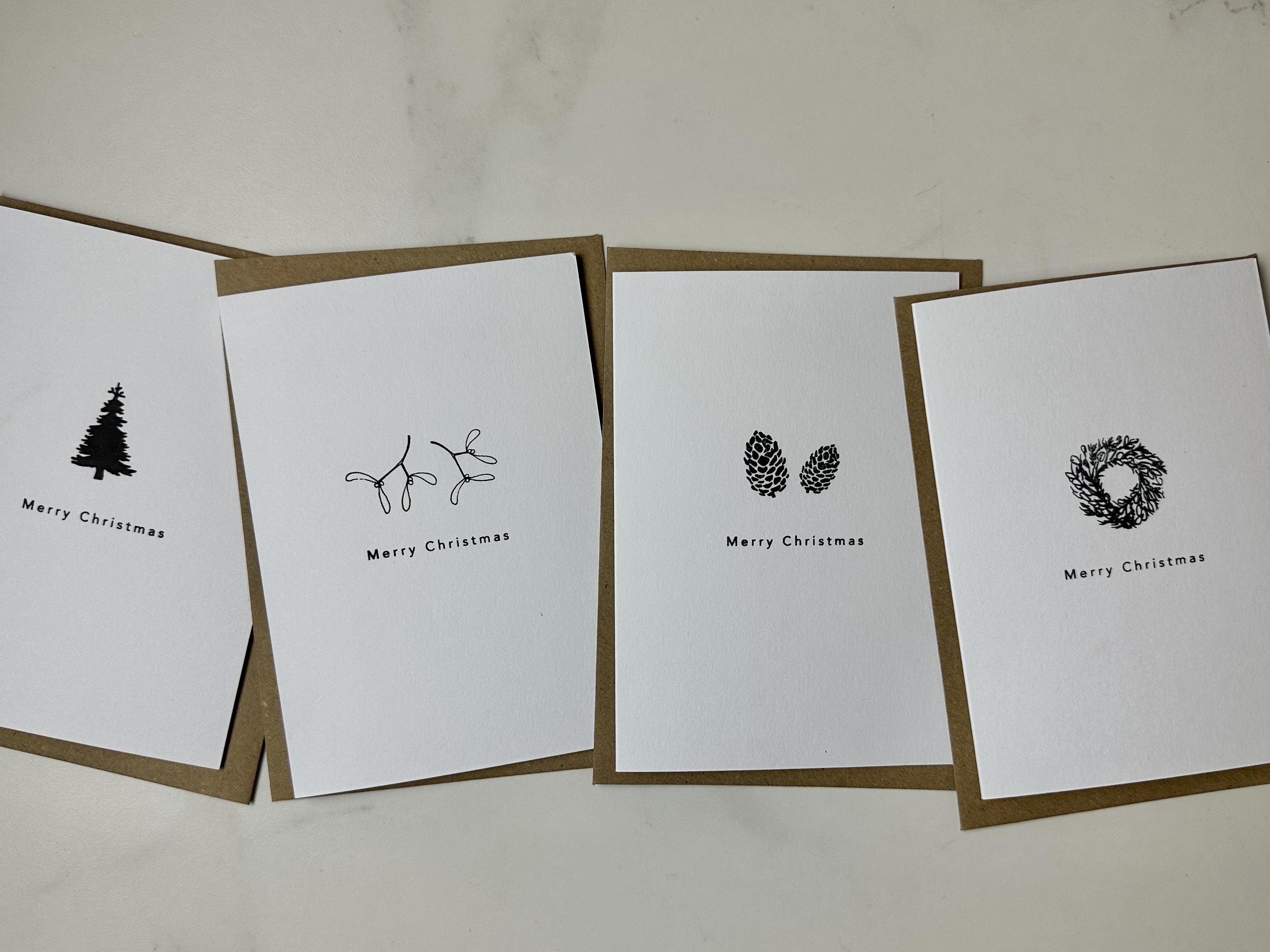 Merry Christmas Cards, Luxury Christmas Card Pack, Handmade Christmas ...