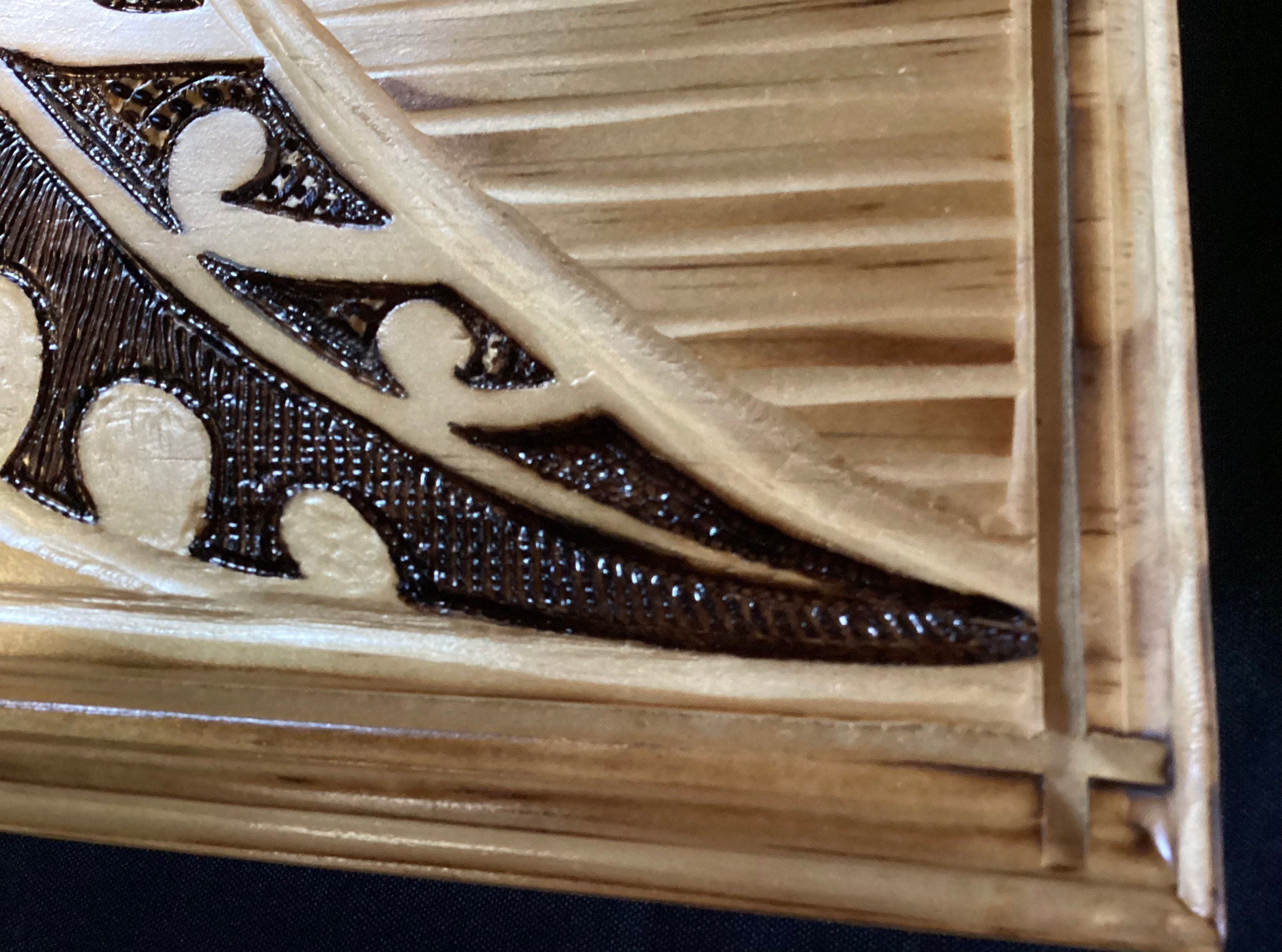 Māori Art Fern Carving Pyrography Contemporary Māori Art Koru Fern New ...