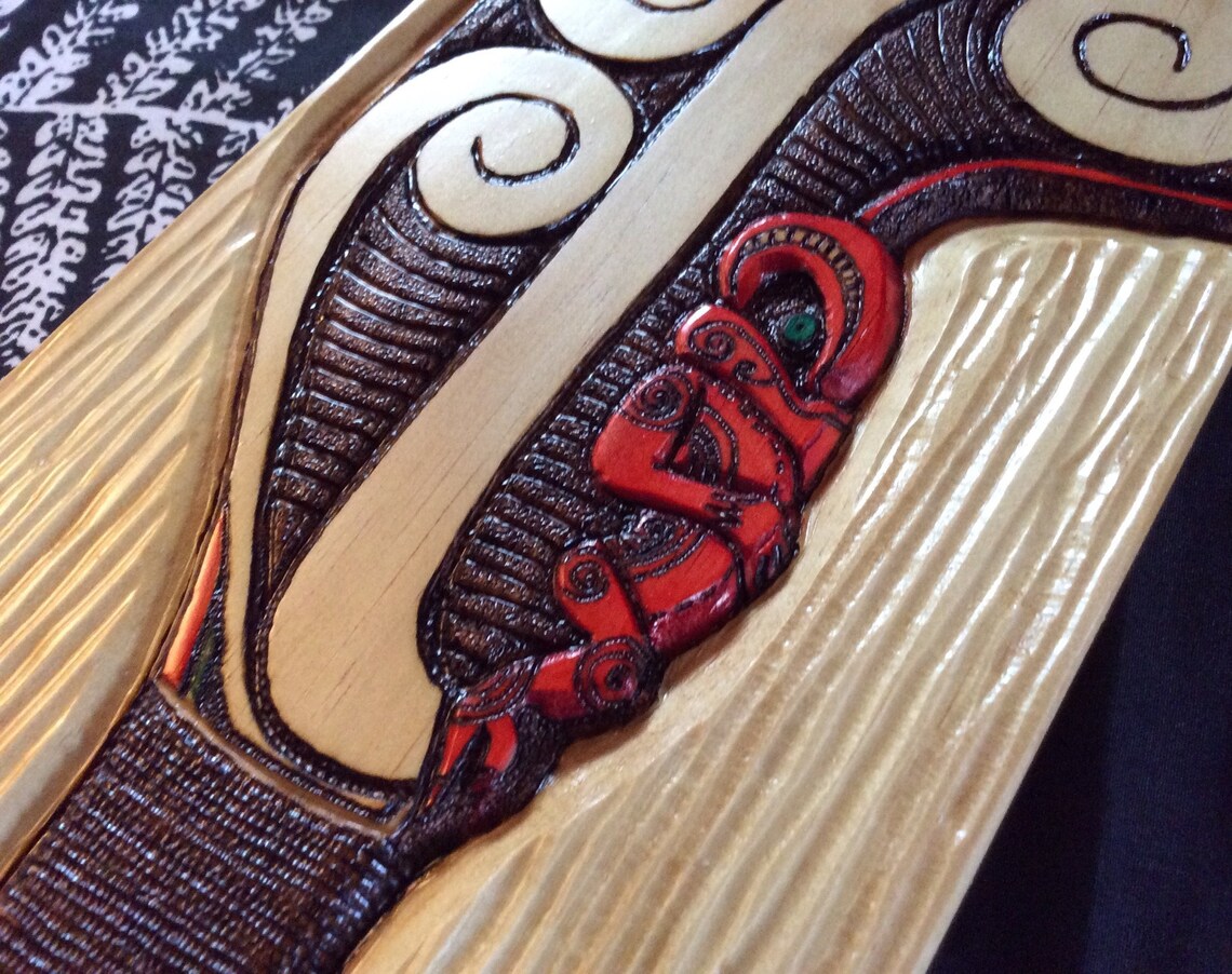 Maori Art Patu Carving Pyrography Contemporary Maori Art - Etsy