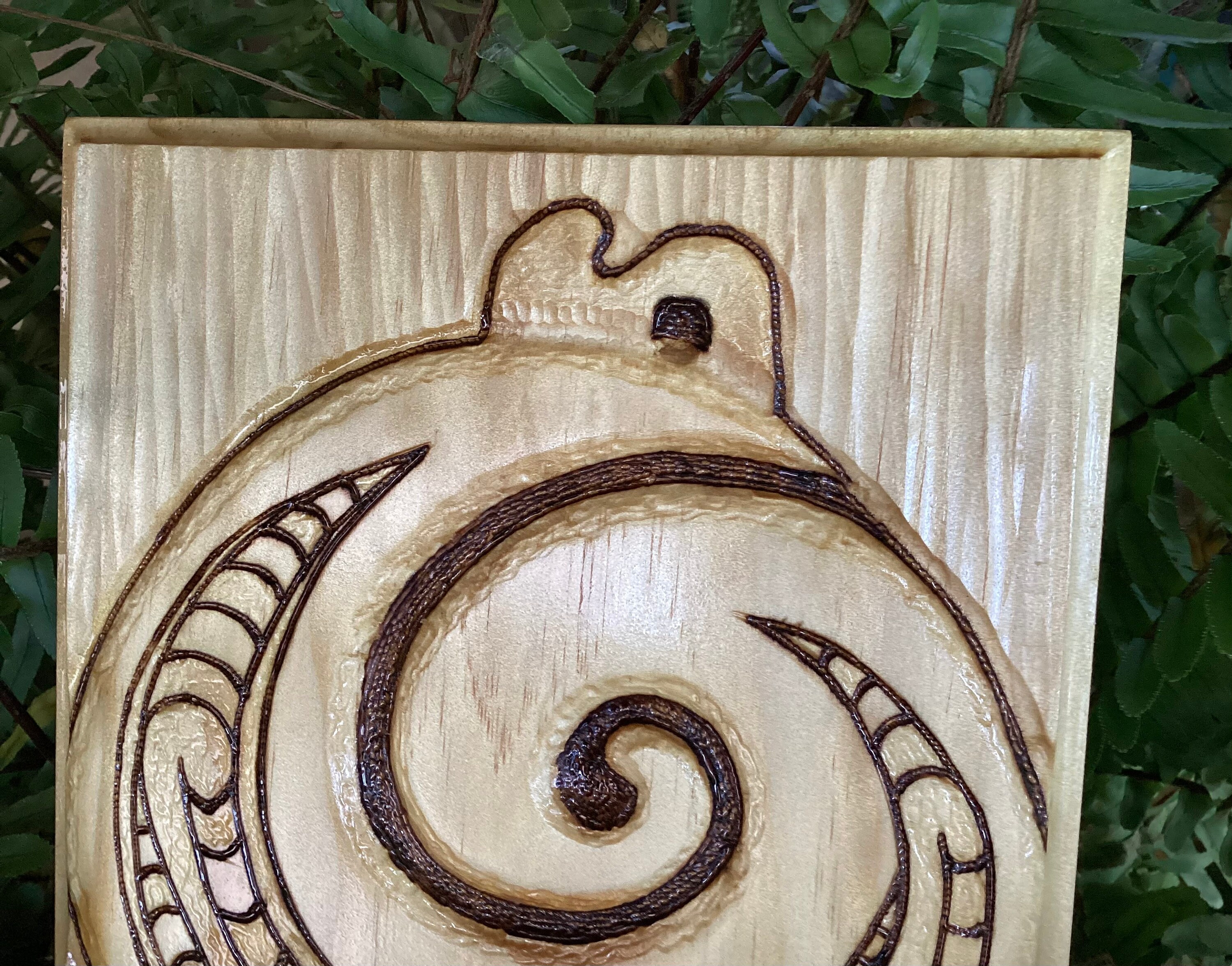 Māori Art Symbolic Māori Carving Pyrography Contemporary Māori Koru ...