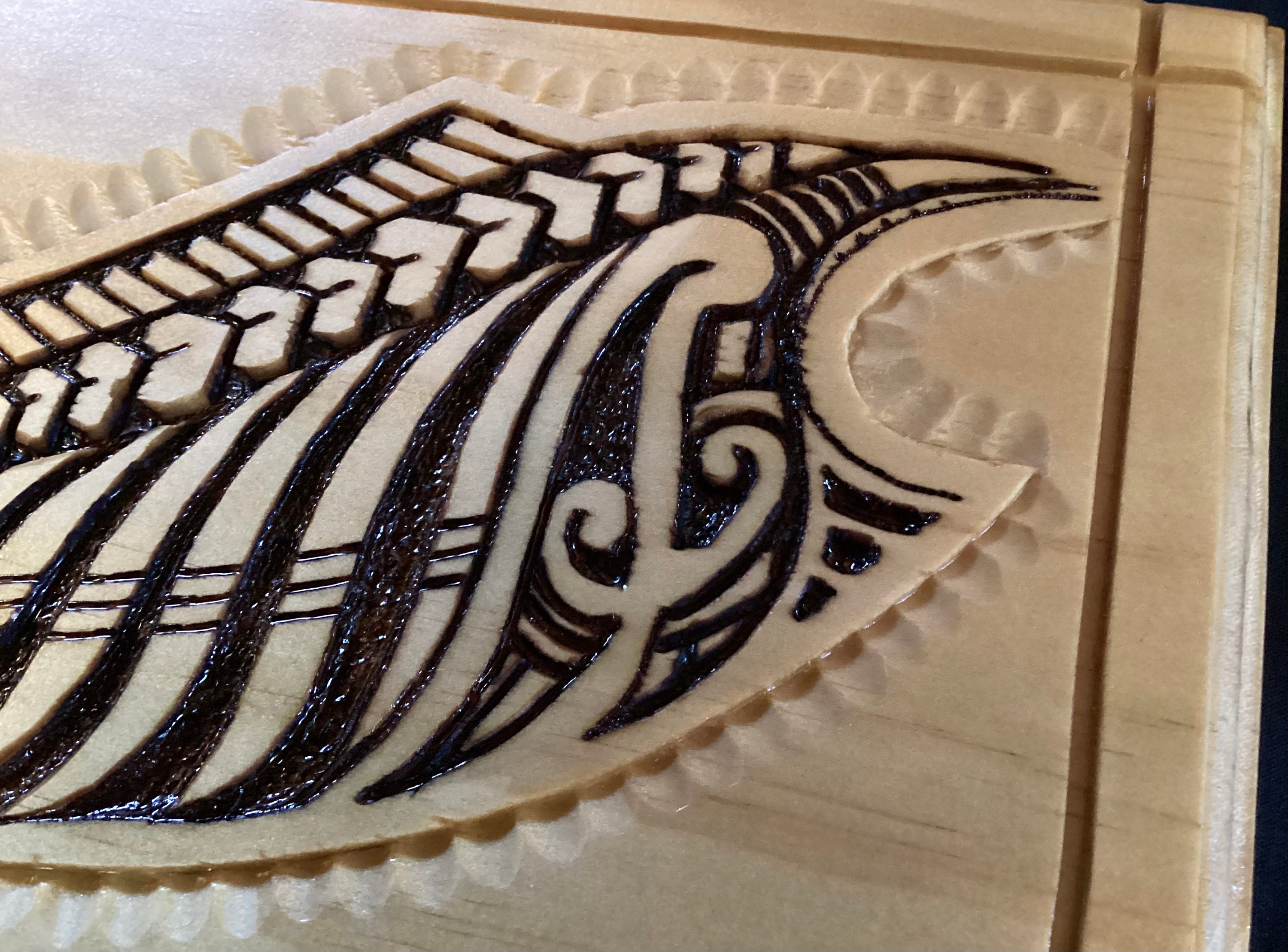 Māori Art Fern Carving Pyrography Contemporary Māori Art - Etsy