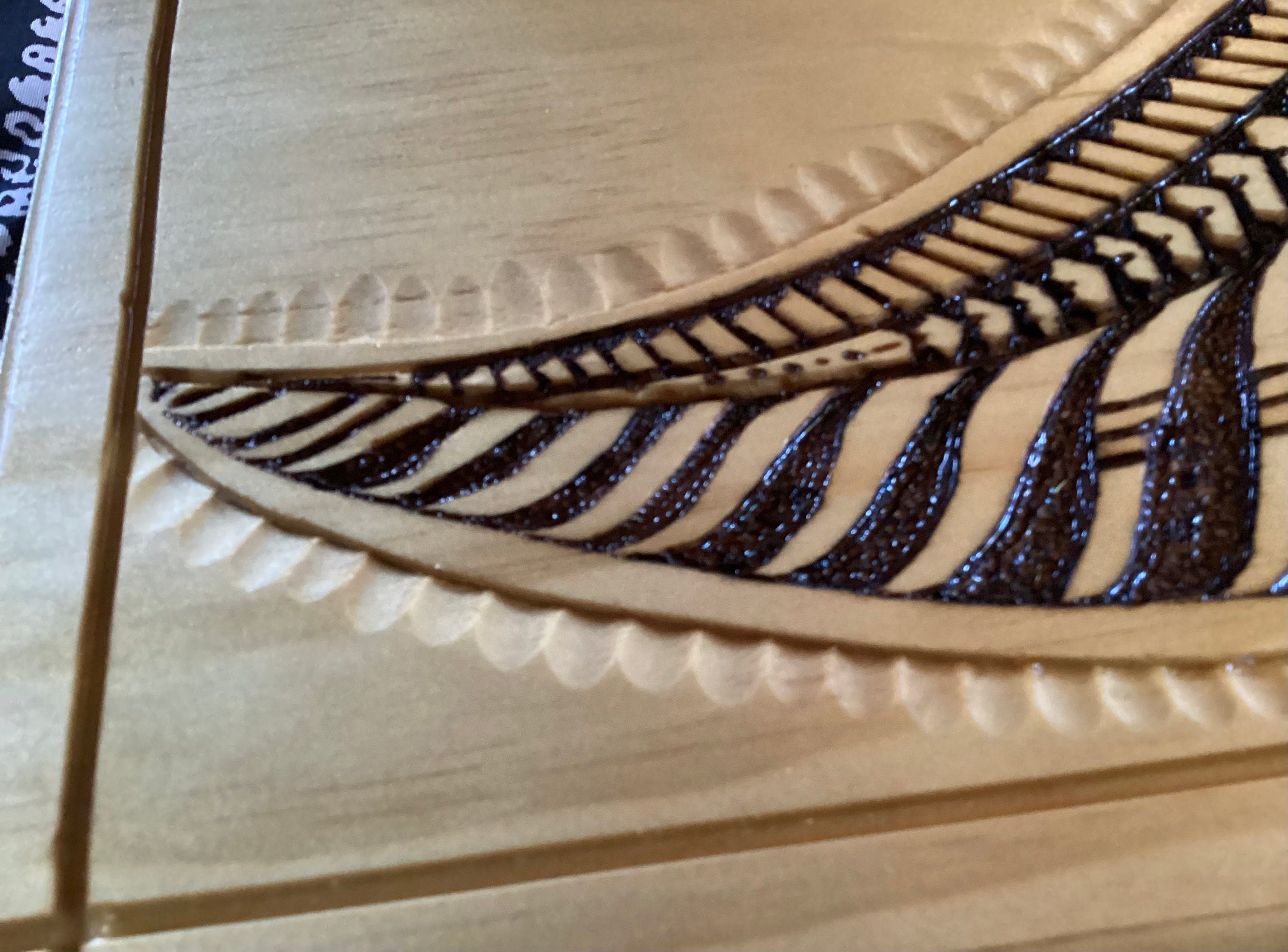 Māori Art Fern Carving Pyrography Contemporary Māori Art - Etsy