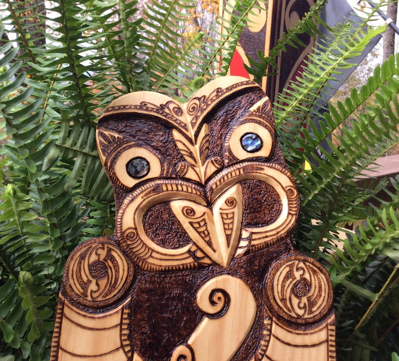 Maori Art Hei Tiki Carving Pyrography Contemporary Maori - Etsy