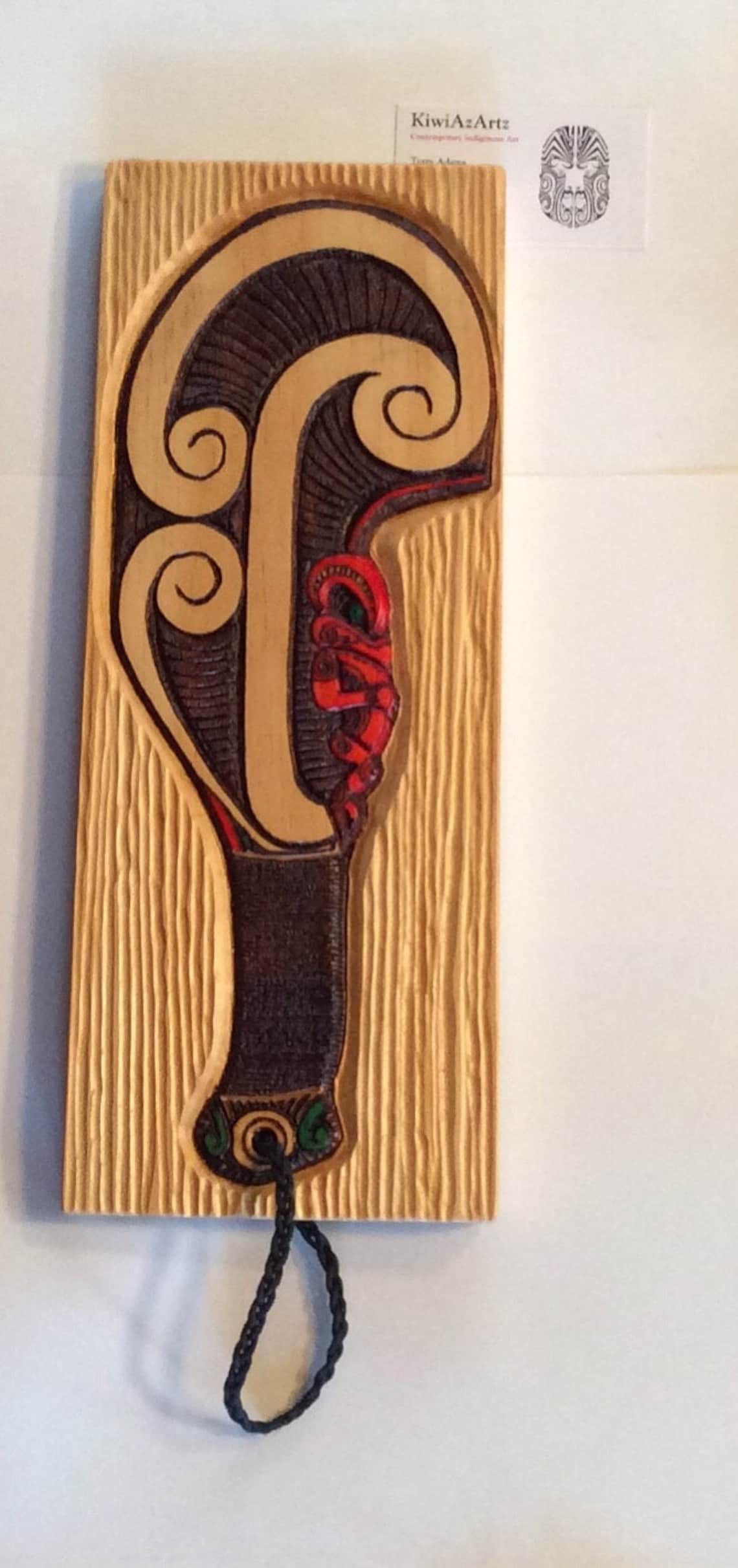 Maori Art Patu Carving Pyrography Contemporary Maori Art - Etsy