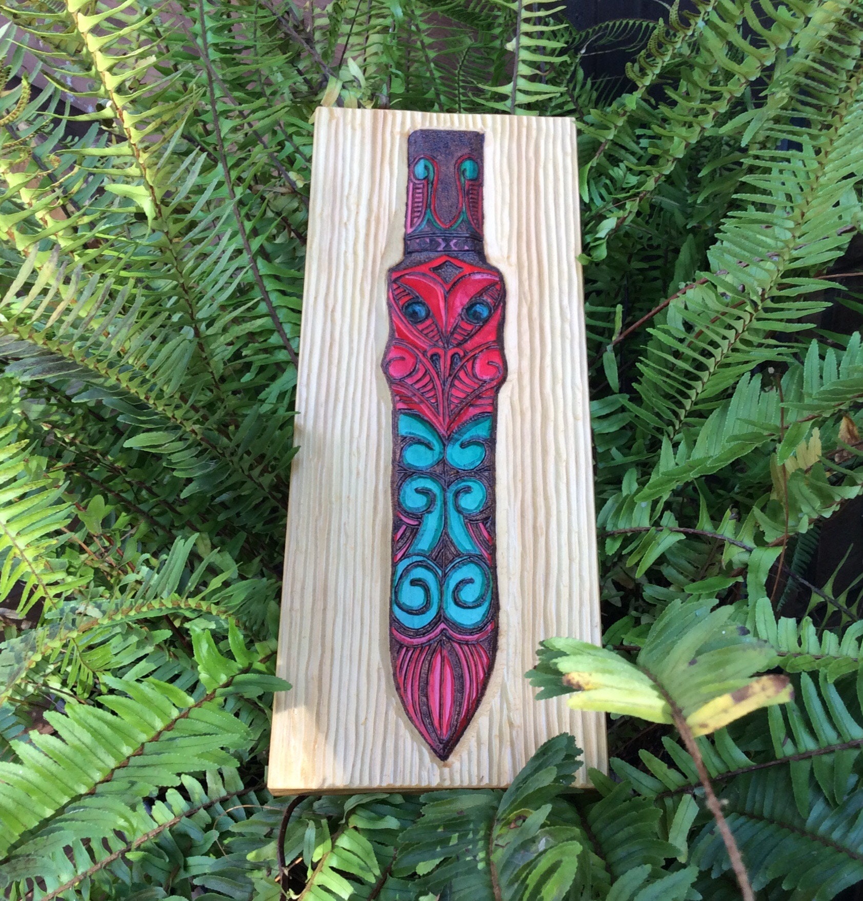 Maori Art Taiaha Carving Pyrography Contemporary Maori Art - Etsy