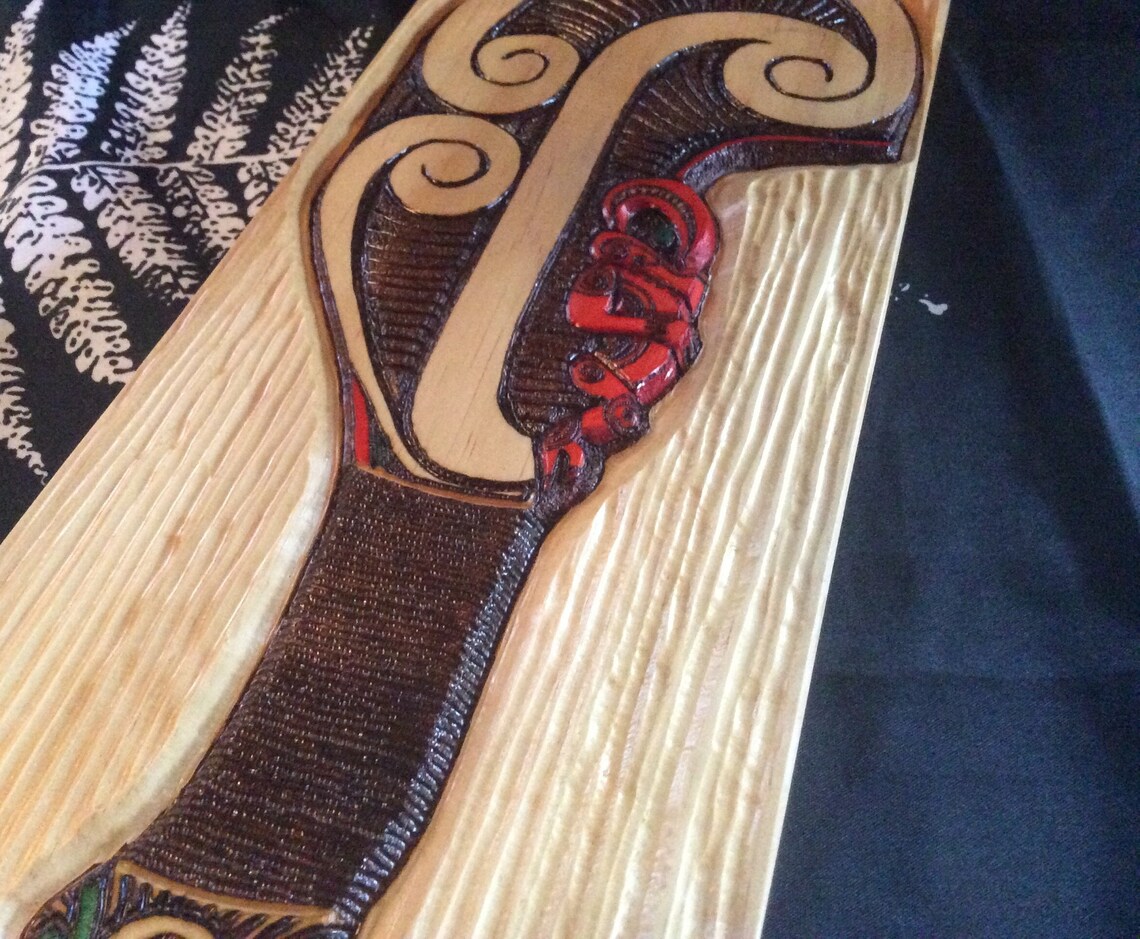 Maori Art Patu Carving Pyrography Contemporary Maori Art - Etsy