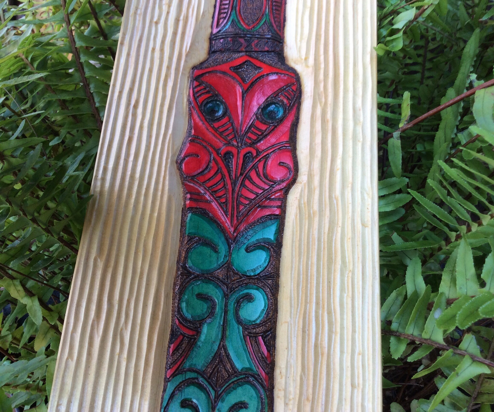 Maori Art Taiaha Carving Pyrography Contemporary Maori Art - Etsy
