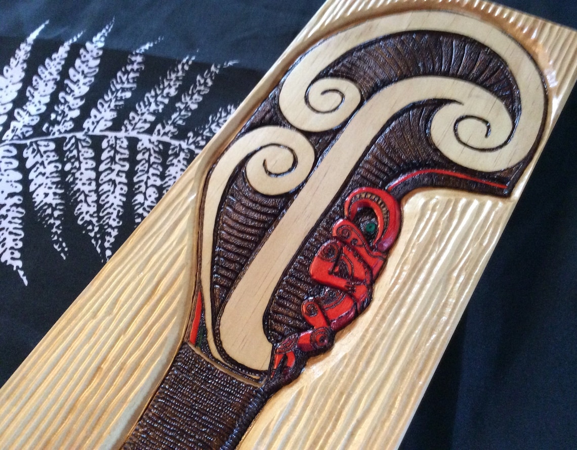 Maori Art Patu Carving Pyrography Contemporary Maori Art - Etsy