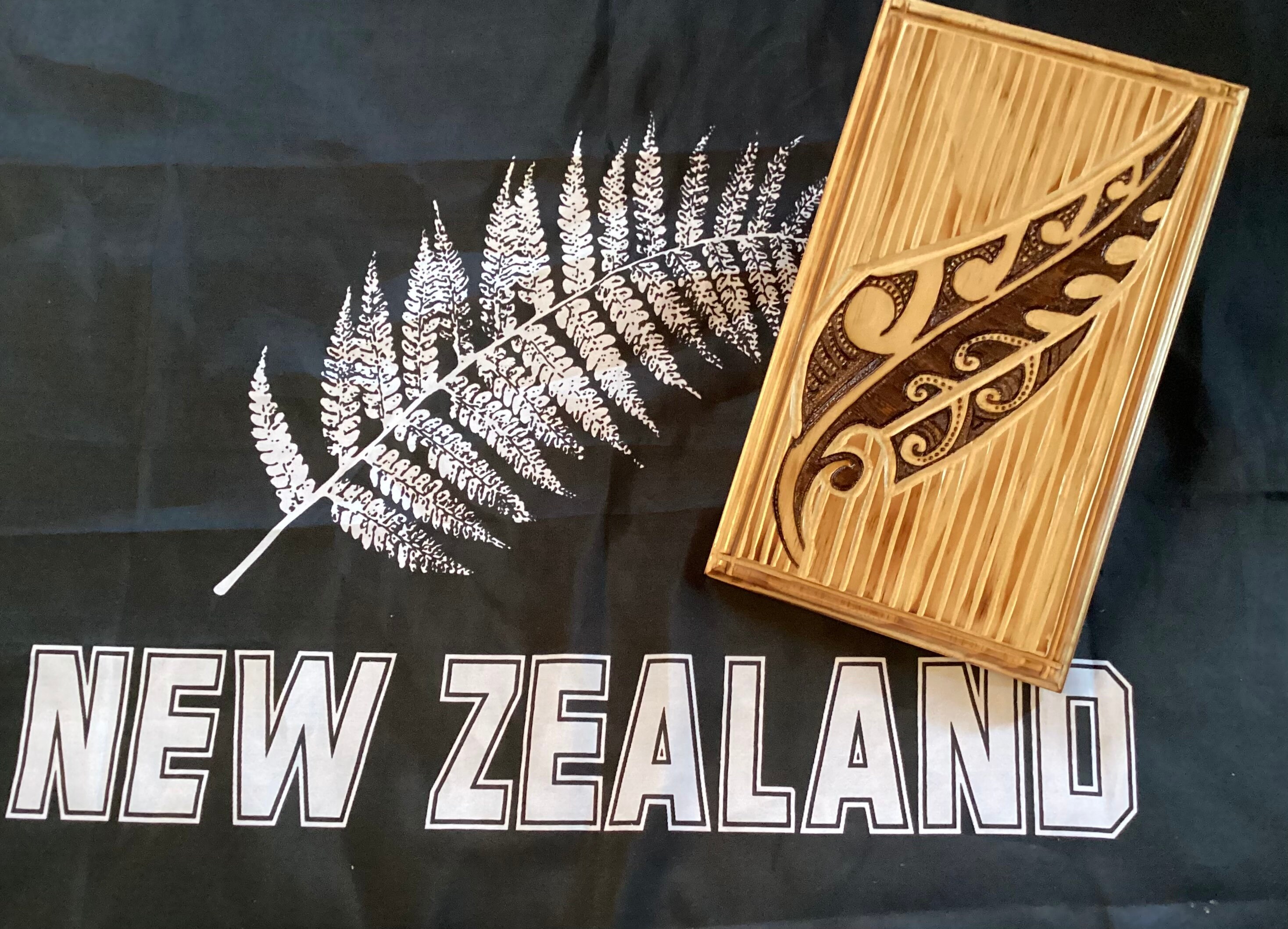 Māori Art Fern Carving Pyrography Contemporary Māori Art Koru Fern New ...