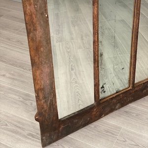 Large Antique Cast Iron Mirror - Etsy UK