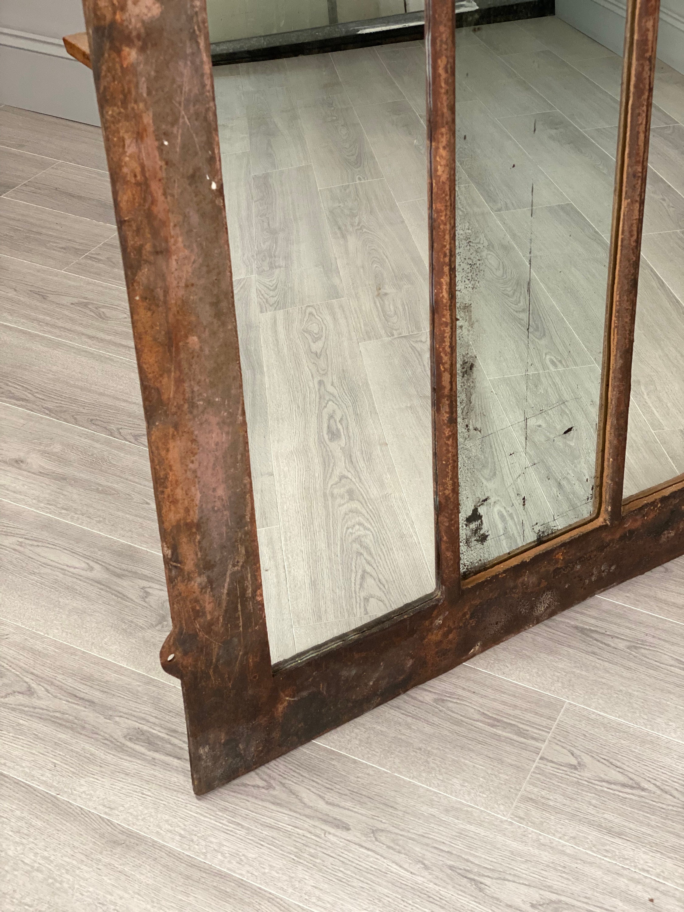 Large Antique Cast Iron Mirror - Etsy UK