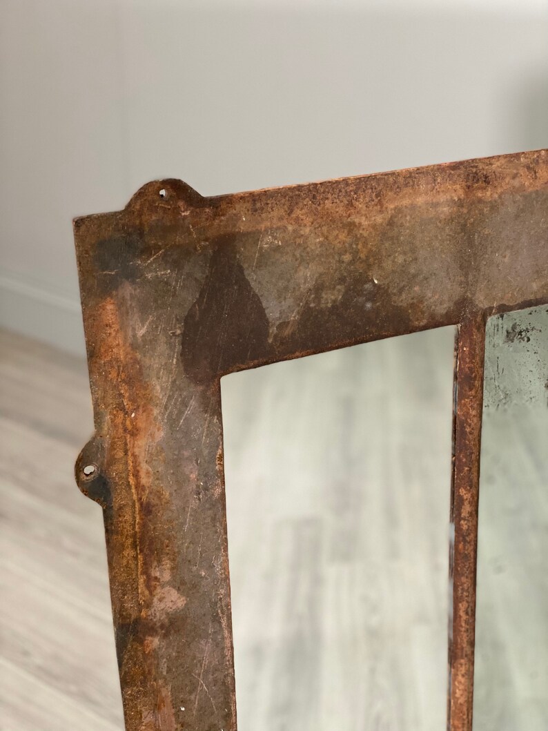 Large Antique Cast Iron Mirror - Etsy UK