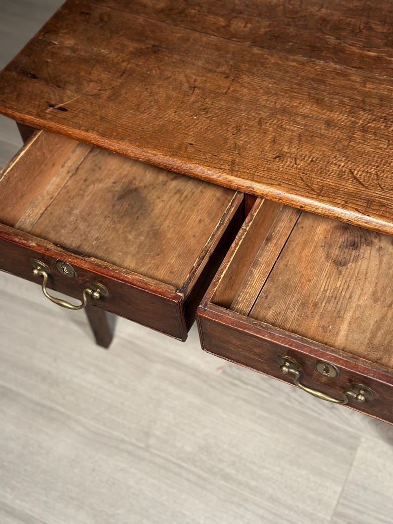 Small Georgian Oak Lowboy C.1780 - Etsy UK
