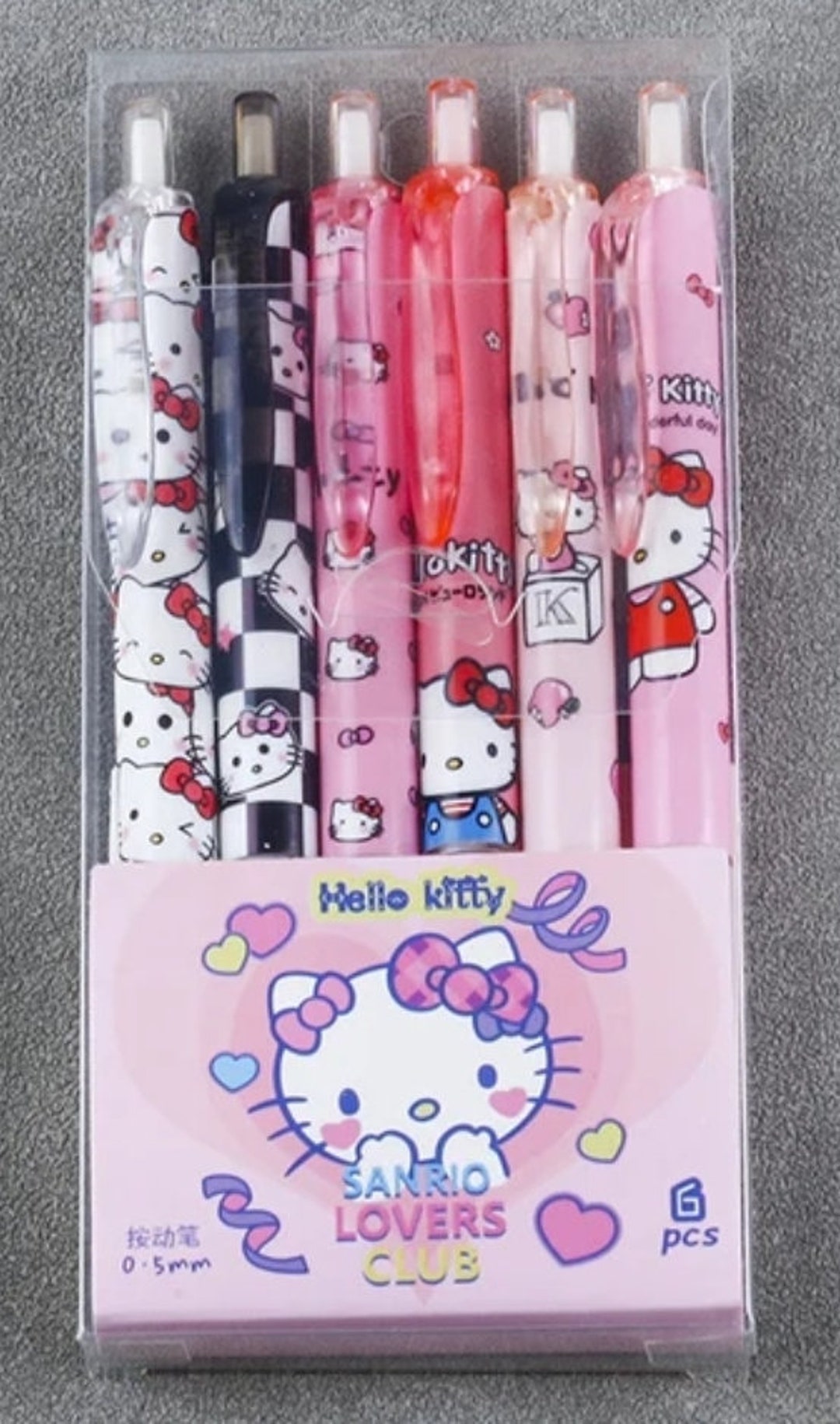 Hello Kitty Gel Pen Set - Etsy