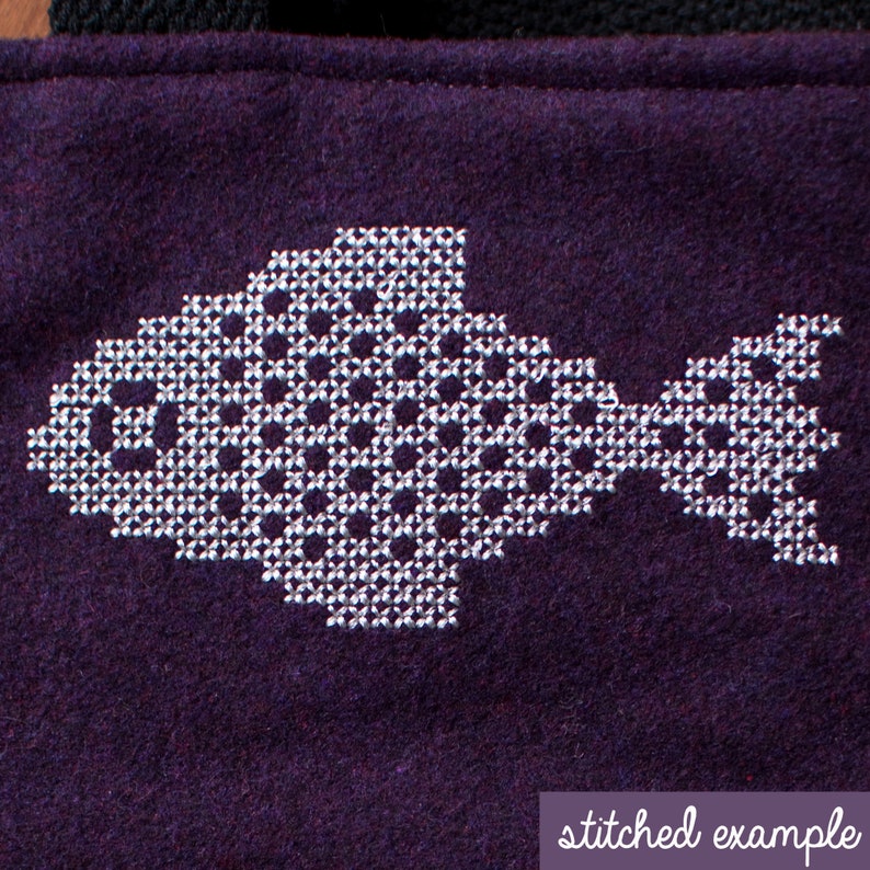 Sea Fish Cross Stitch Machine Embroidery Design - 4 Designs - Etsy