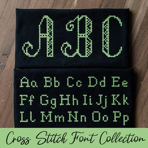 Faux Elegant Cross Stitch Alphabet Font Set Machine Embroidery Designs ...