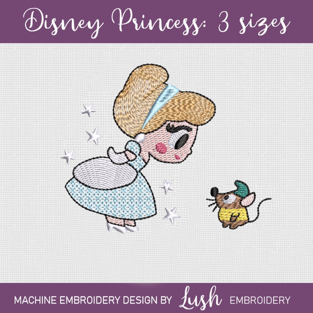 Cinderella Princess Machine Embroidery Design - Etsy