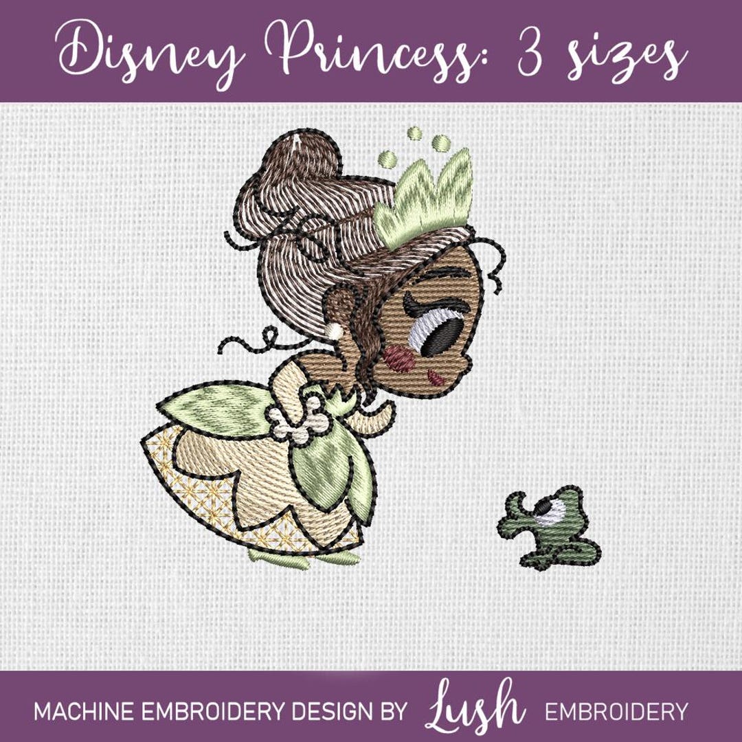 Tiana Princess Machine Embroidery Design - 3 Sizes - Etsy