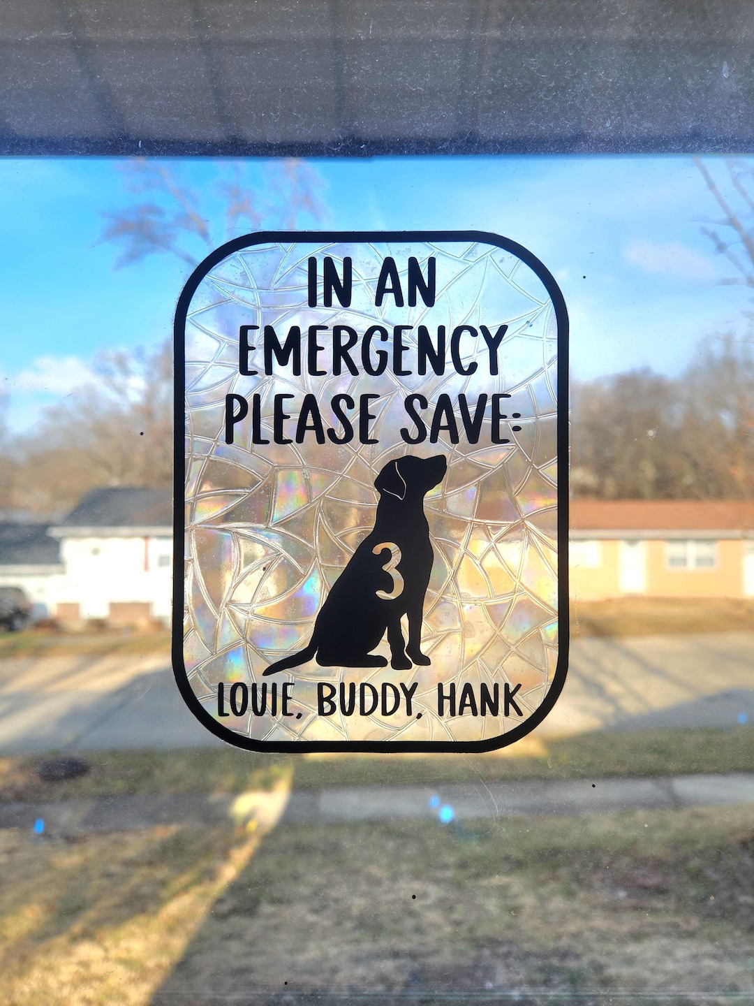 In Case of Emergency Pet Safety Window Cling Dog & Cat Designs, Pet ...
