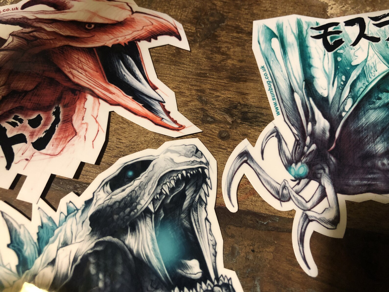 Godzilla Vinyl Sticker Trilogy. Zilla Rodan Mothra - Etsy