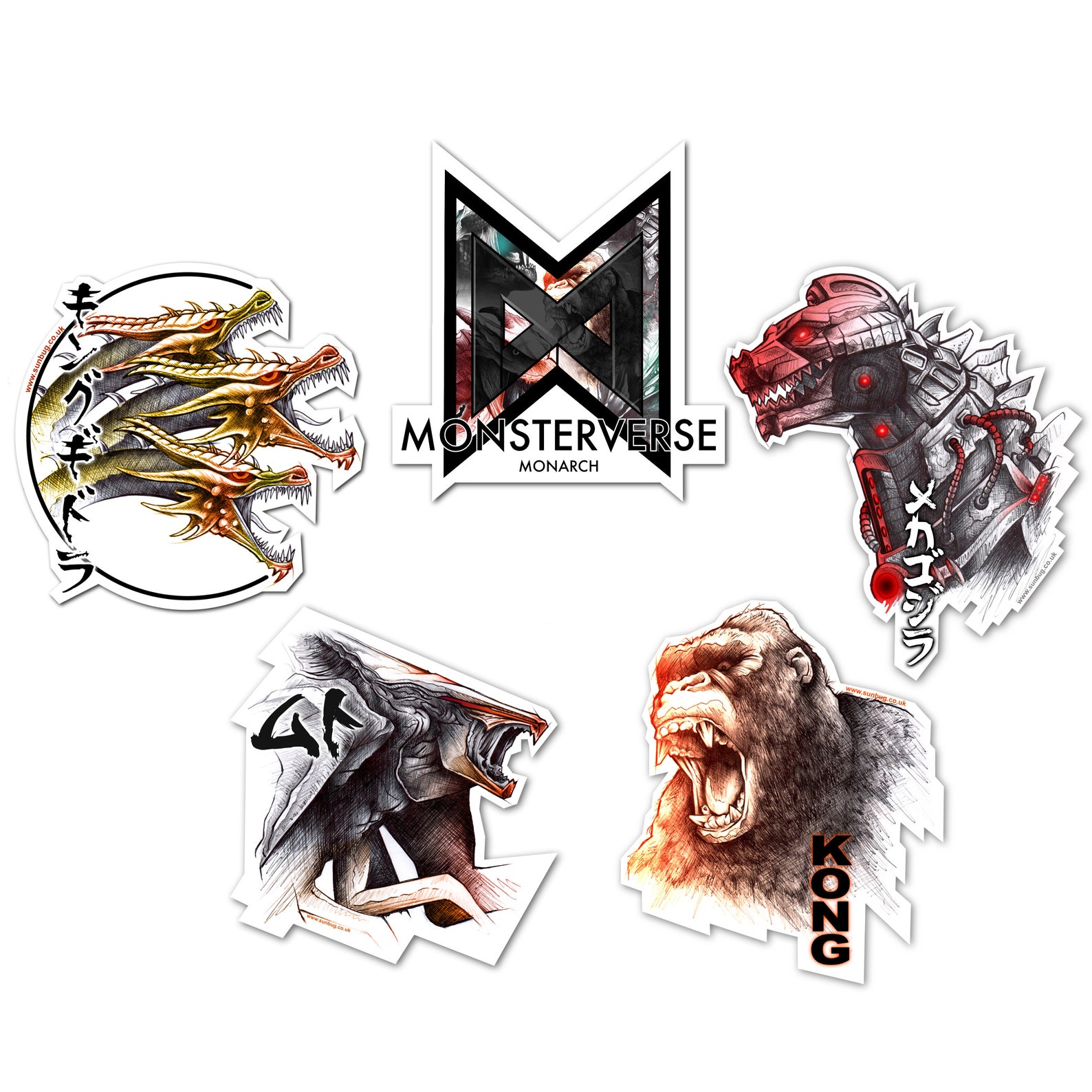 Kong Monsterverse Mini Pack 5 Vinyl Stickers - Etsy