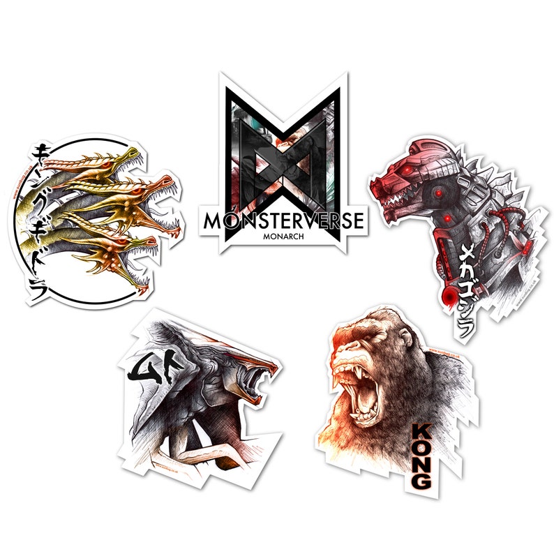 Kong Monsterverse Mini Pack 5 Vinyl Stickers - Etsy