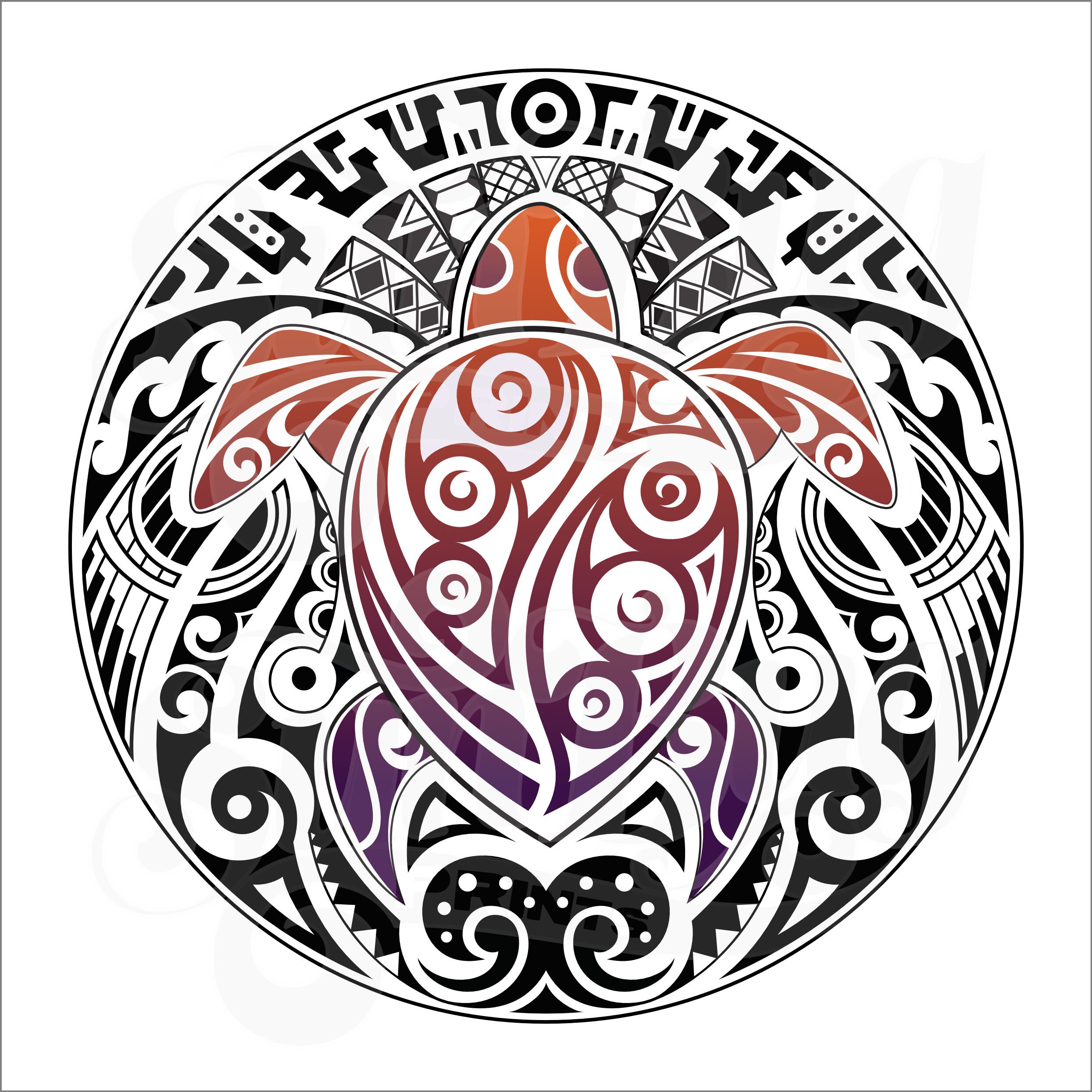 Red Honu Art Print - Etsy