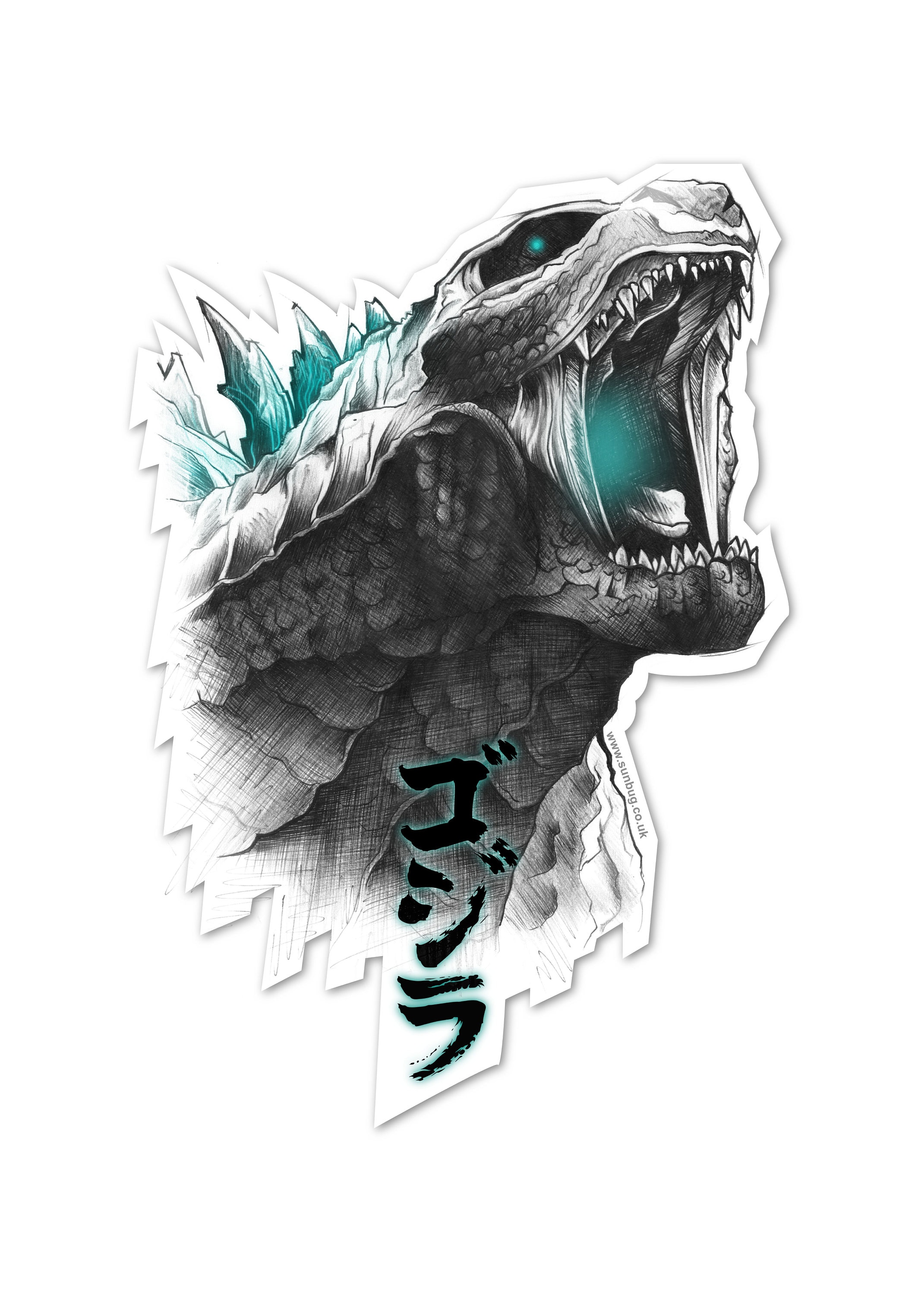 LARGE SIZE Godzilla Trilogy Vinyl Stickers, Godzilla, Rodan and Mothra ...