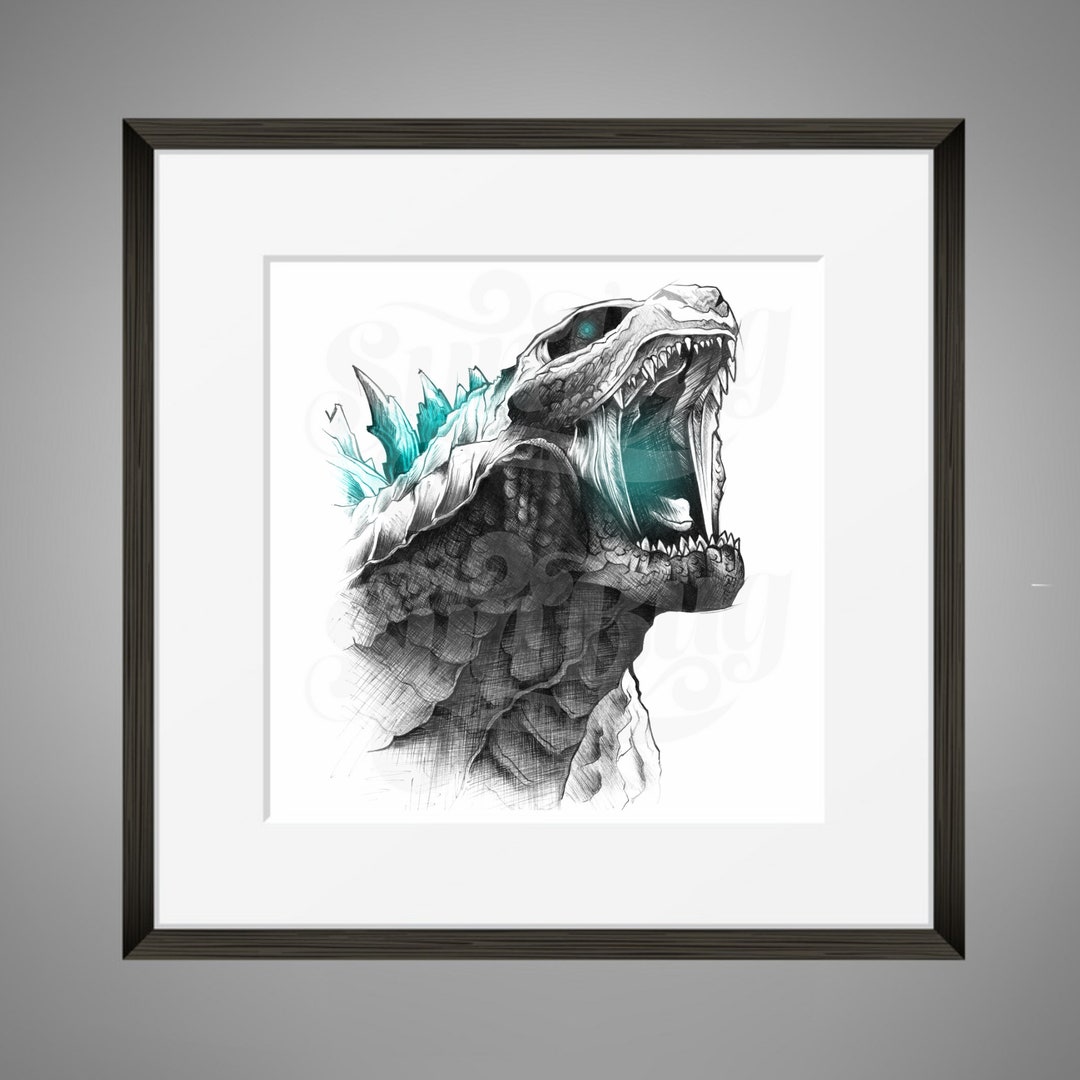 Godzilla Art Print - Etsy