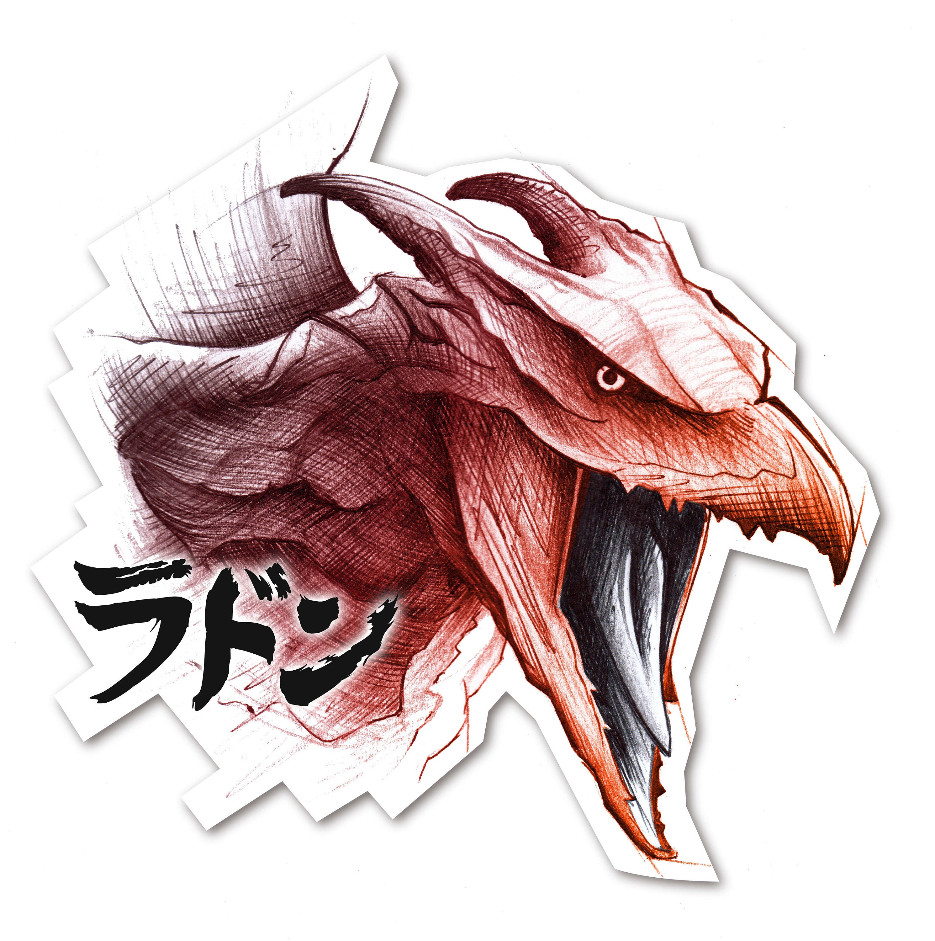 LARGE SIZE Godzilla Trilogy Vinyl Stickers, Godzilla, Rodan and Mothra ...