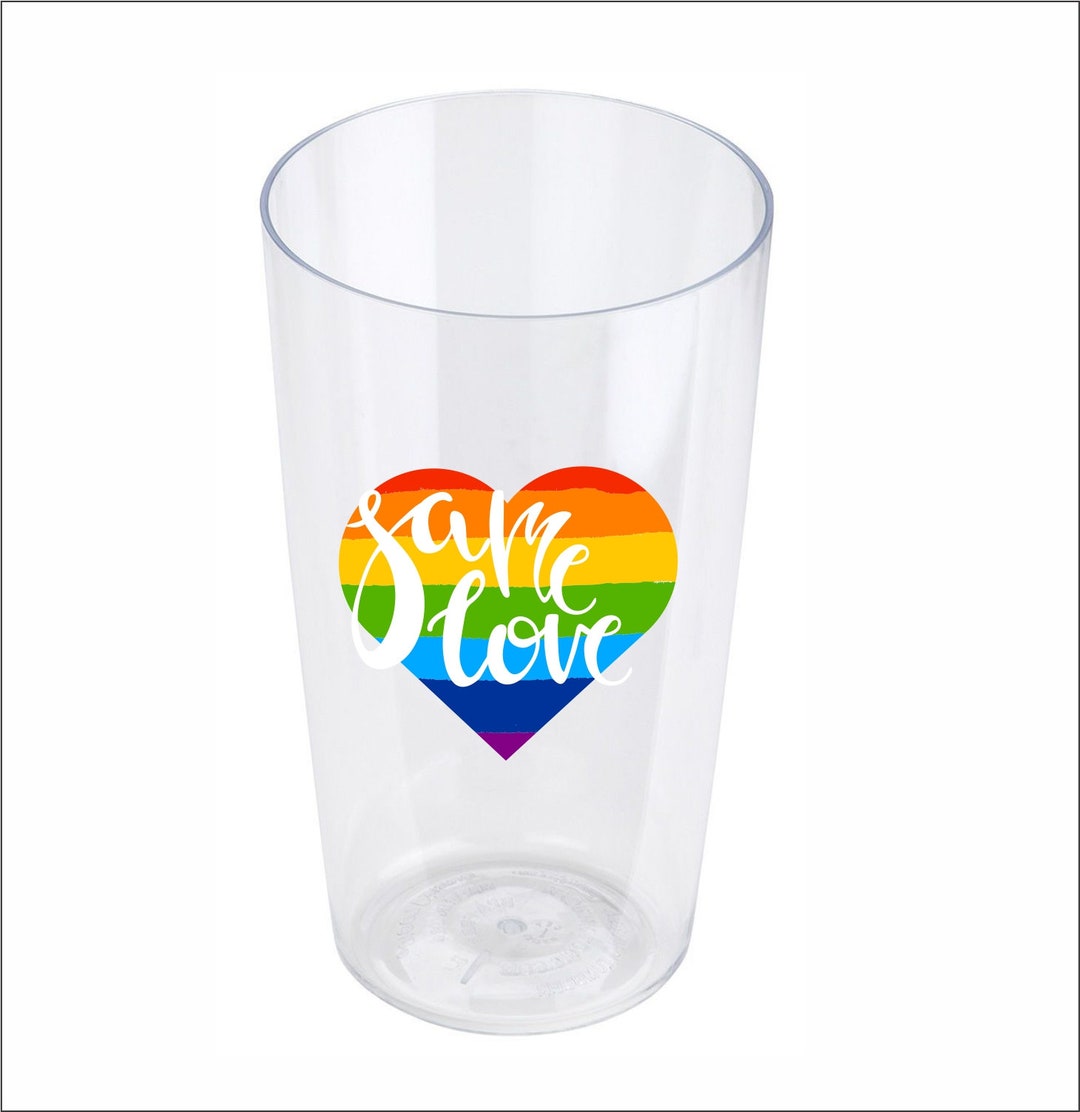 Rainbow Pride Beer Glass, Same Love, Custom LGBTQ Party Favor - Etsy