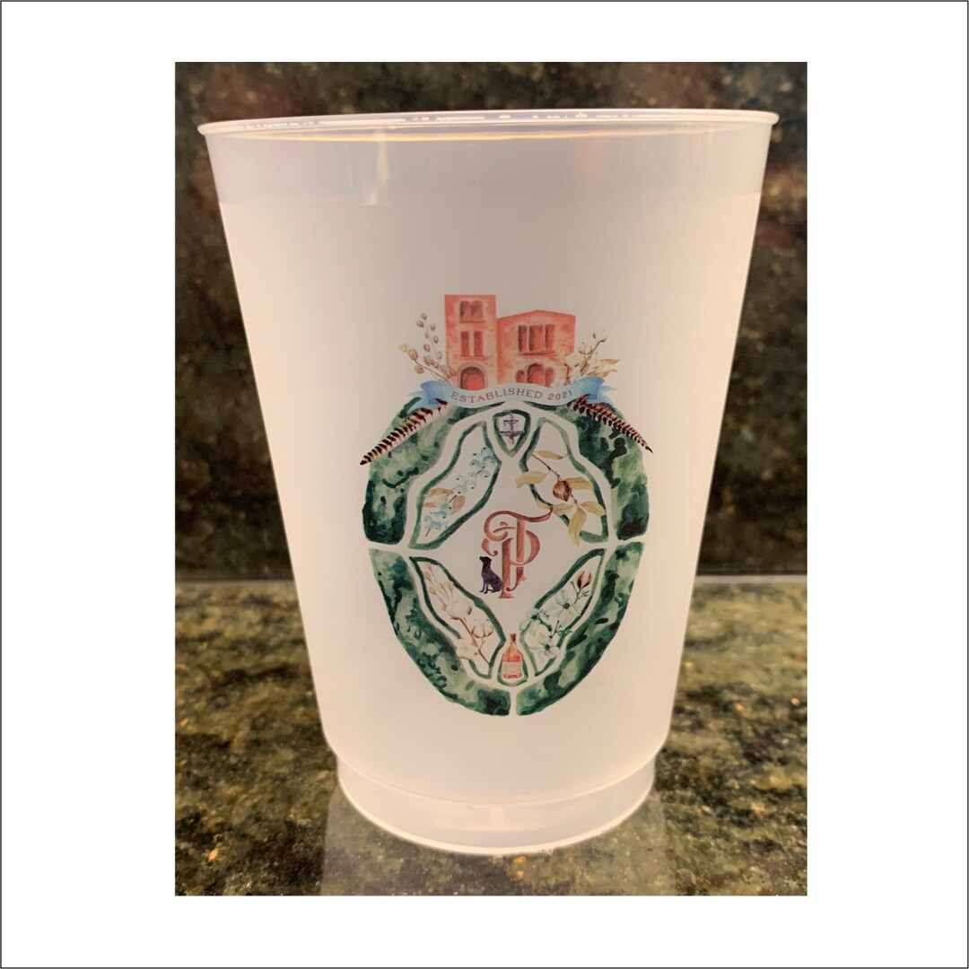 16 Oz Personalized Frost Flex Cups, Weddings, Party Favors, Stadium ...
