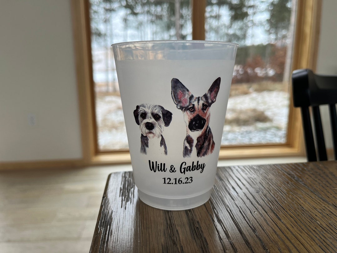 16oz Personalized Frost Flex Wedding Cups, Crests, Custom, Reception ...