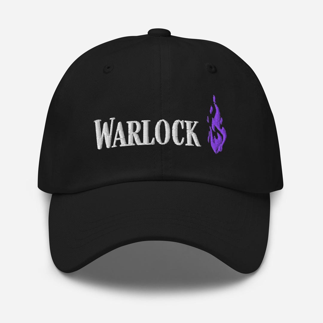 Warlock Dad Hat, Made to Order, Dnd Hat, D&D Hat, Baseball Cap, Warlock ...
