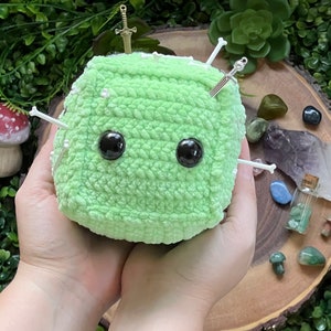 Cute Gelatinous Cube Plushie, Made to Order, Dnd Plushie, Crochet Plush ...