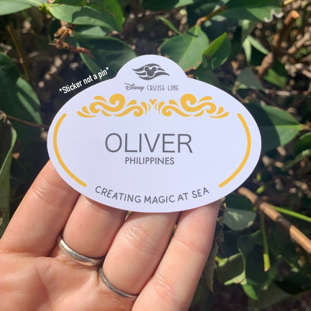 50th Anniversary Disney Name Tag/ Custom Disney Name Tag - Etsy