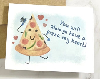 Pizza My Heart Card - Etsy