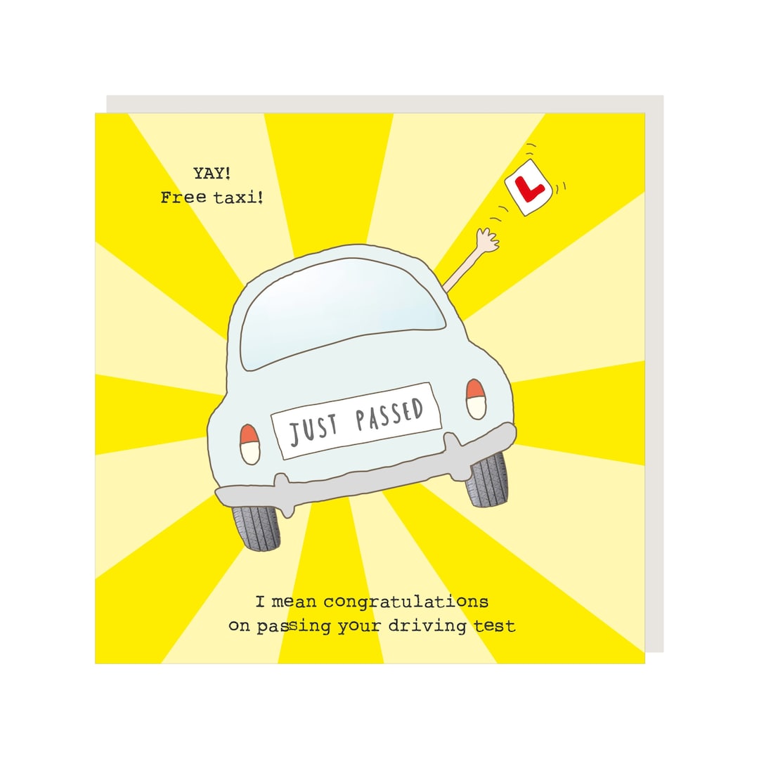 Driving Test Pass Congratulations Card | Learner Driver | New Driver - Etsy