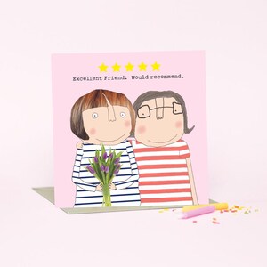 Five Star Friend Birthday Greetings Card - Etsy