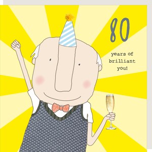 80th Birthday Card Boy 80 Brilliant - Etsy