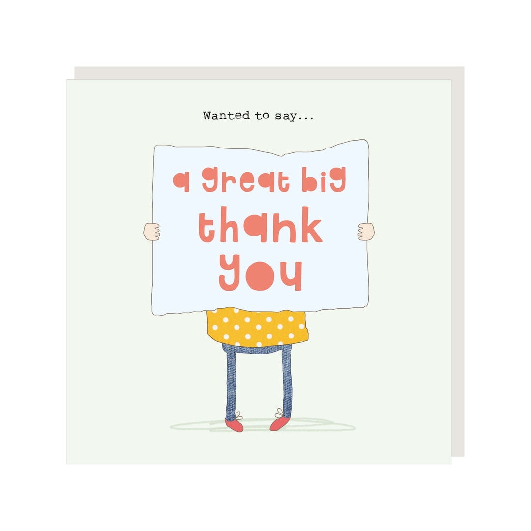 Big Thanks Thank You Card - Etsy