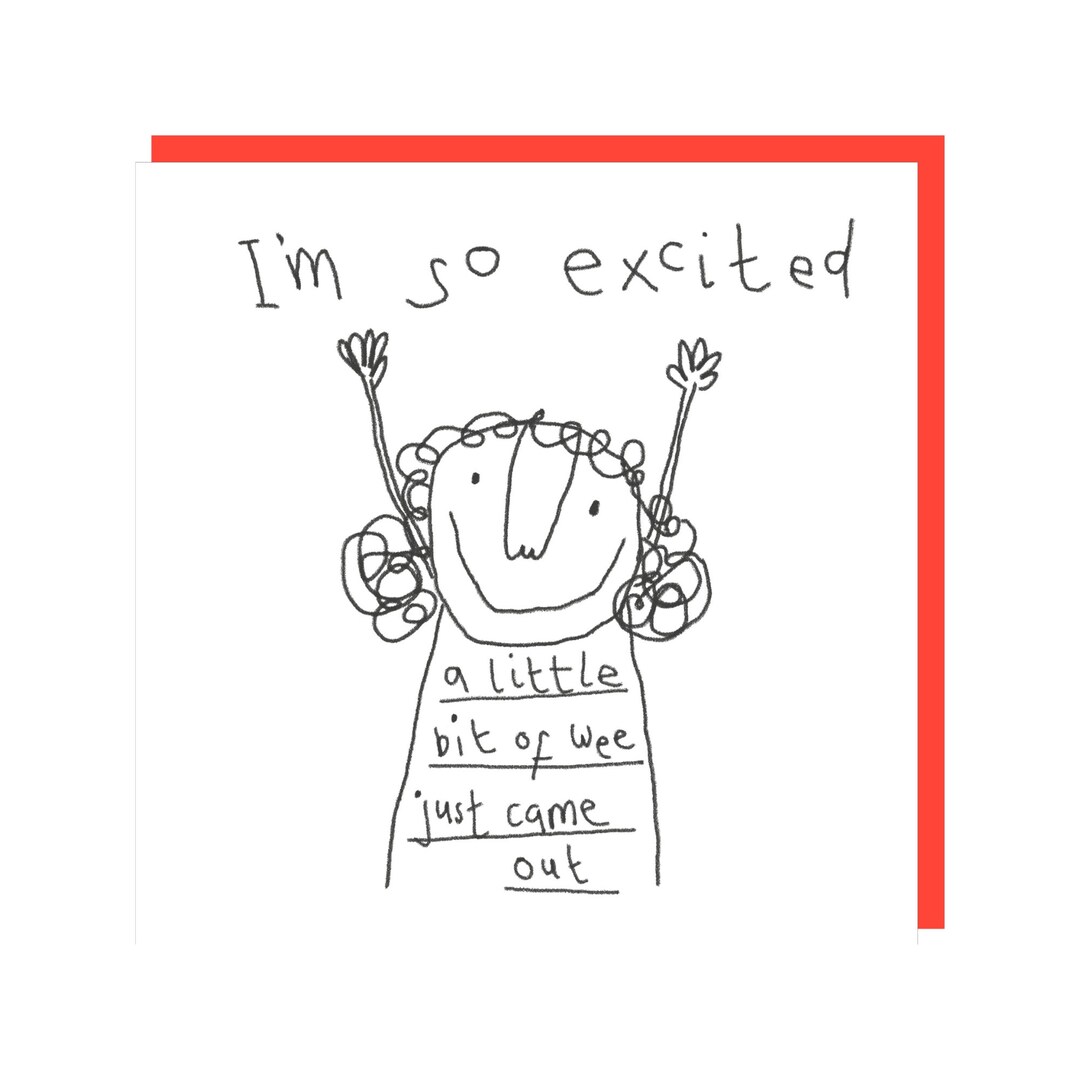Excited Wee Birthday Card Funny Birthday Card - Etsy