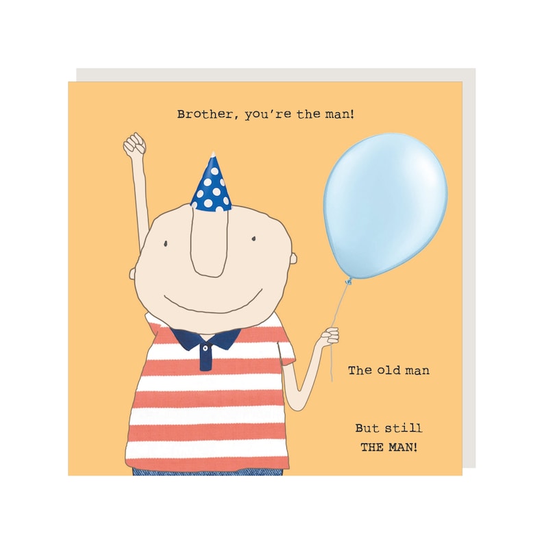 Brother Man Birthday Card Birthday Card for Brother - Etsy