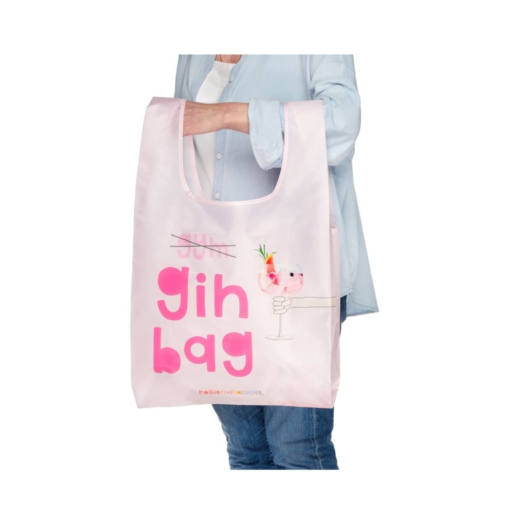 Gin Bag of Fun | Reusable Packable Shopping Bag - Etsy
