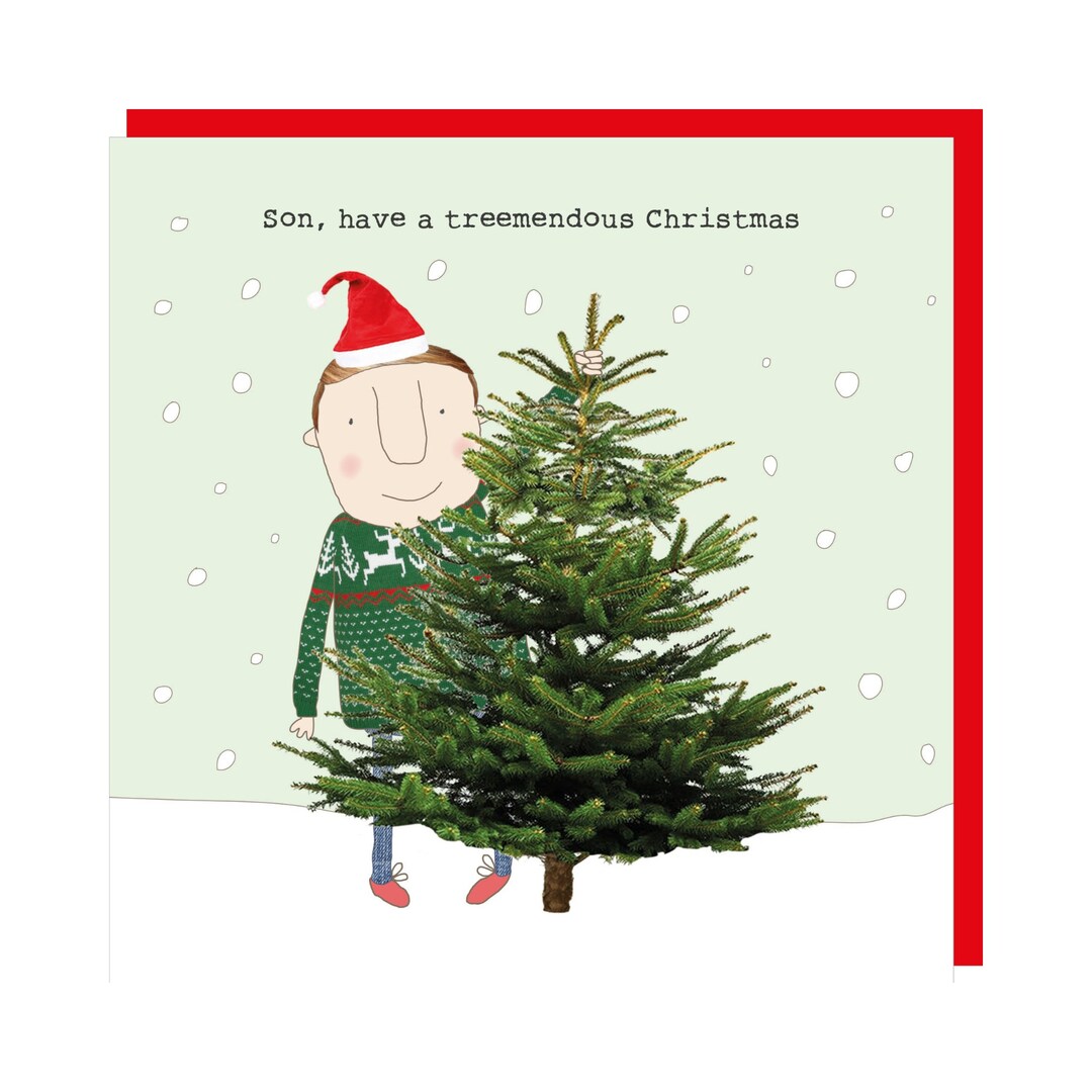 Son Treemendous Christmas Card - Etsy
